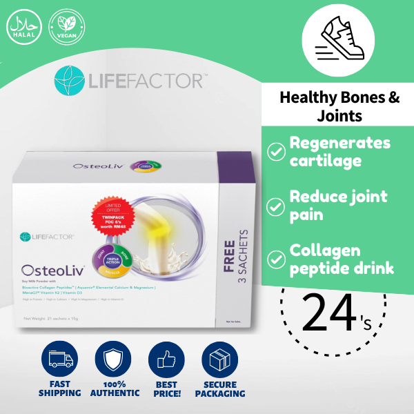 Life Factor Osteoliv Organic Soy Milk Powder Collagen Peptide Vitamin D ...