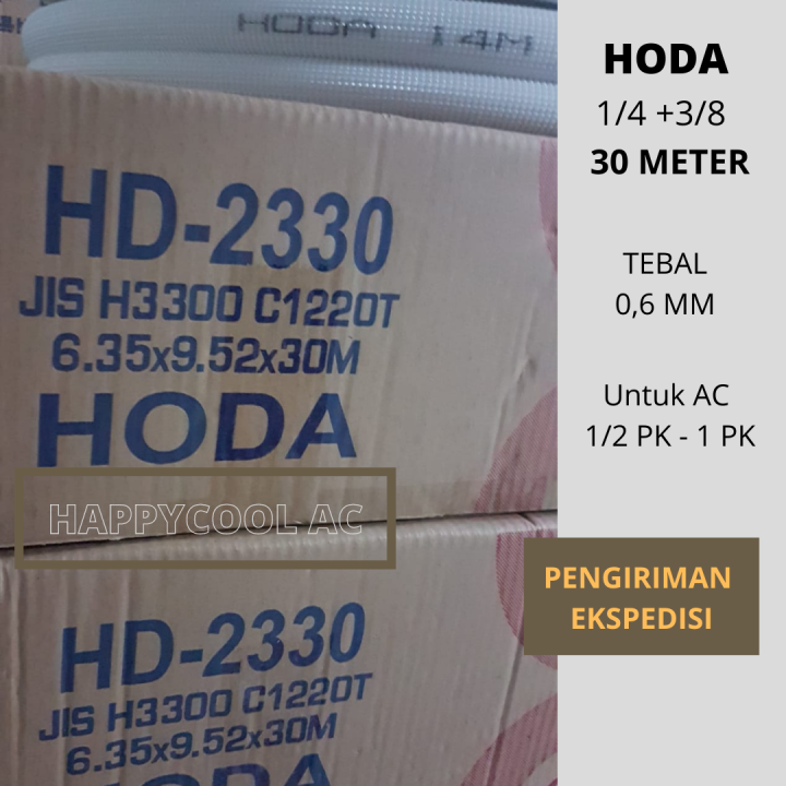 Pipa AC Merk HODA Tebal 0.6 mm HD 2330 Pipa AC 1/4 X 3/8 (30 Meter) | Lazada Indonesia