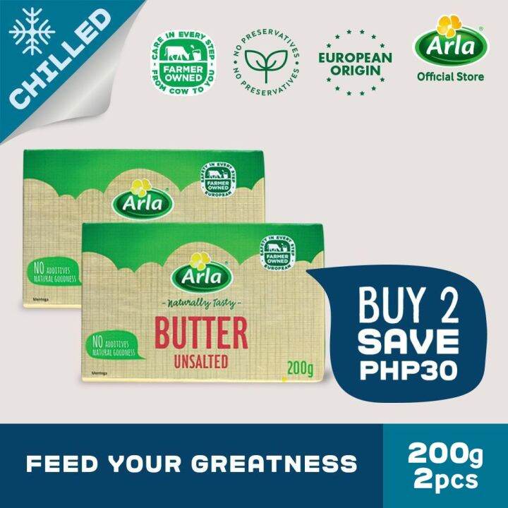 Arla Unsalted Butter 200g 2-Pack | Lazada PH