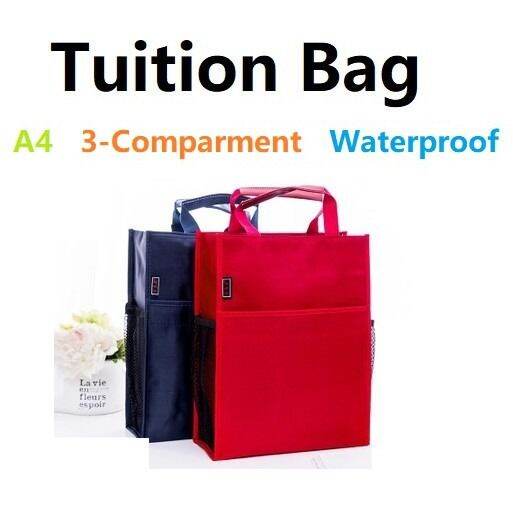 ST050 Student Tuition Bag A4 3-Compartment Tote Bag After School ...