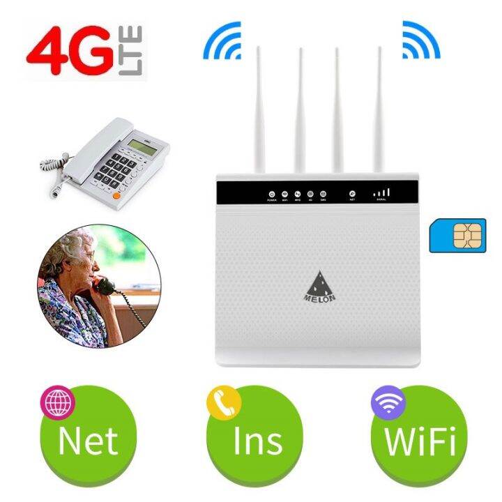 4G VoLTE Router เราเตอร์ใส่ชิม รองรับ Voice+DATA โทรออก+รับสาย เรียก ...