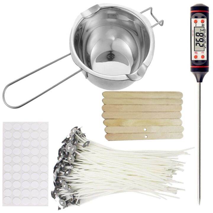 Candle Making Kit,Candle Melting Pot,Candle Wicks,Wick Stickers, Candle ...