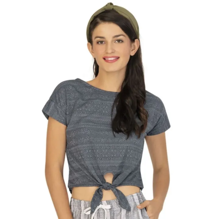 Natasha Chau Ladies Cropped Blouse Knits NLW | Lazada PH