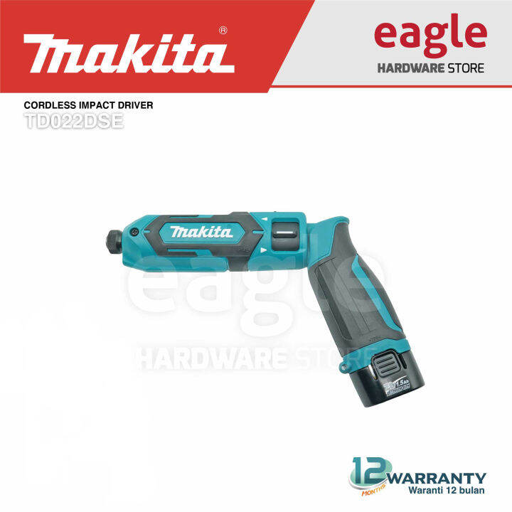 Makita TD022DSE 6.35mm ( 1/4" ) 7.2V Cordless Impact Driver ( TD022 ) | Lazada