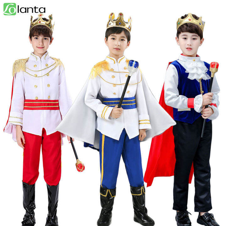 LOlanta Halloween Prince Cosplay Costume for Kids Boys Medieval Royal ...