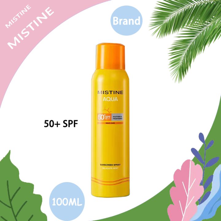 Thailand Mistine Yellow Spray Sunscreen Spray spf50+++ Full-body face ...
