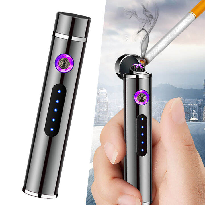 Portable Cylindrical Unusual Double Arc Lighter USB Rechargeable ...