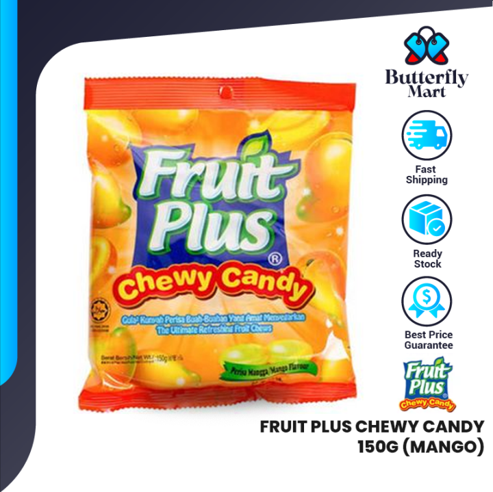 Fruit Plus Chewy Candy 150g (Mango) Gula Gula Lembut Childhood Snack ...