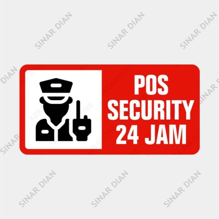 Plang Rambu Pos Security 24 Jam 40cm x 20cm Plat Alumunium | Lazada ...