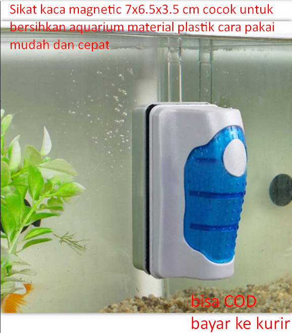 Sikat kaca magnetic 7x6.5x3.5 cm cocok untuk bersihkan aquarium ...