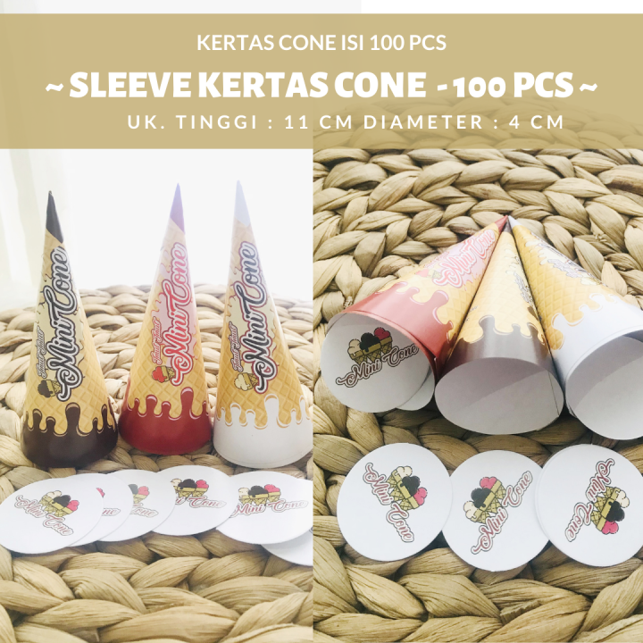 KEMASAN CONE ES KRIM / KEMASAN MINI CONE ICE CREAM / CONTONG ES KRIM ...