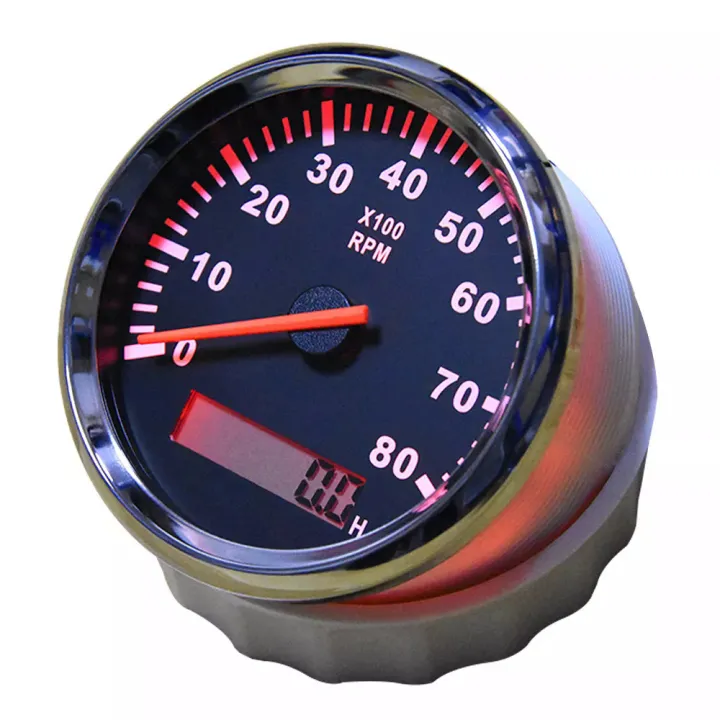 Auto Tachometer 3000 RPM 8000 RPM Meter Waterproof Marine Tacho Meter ...