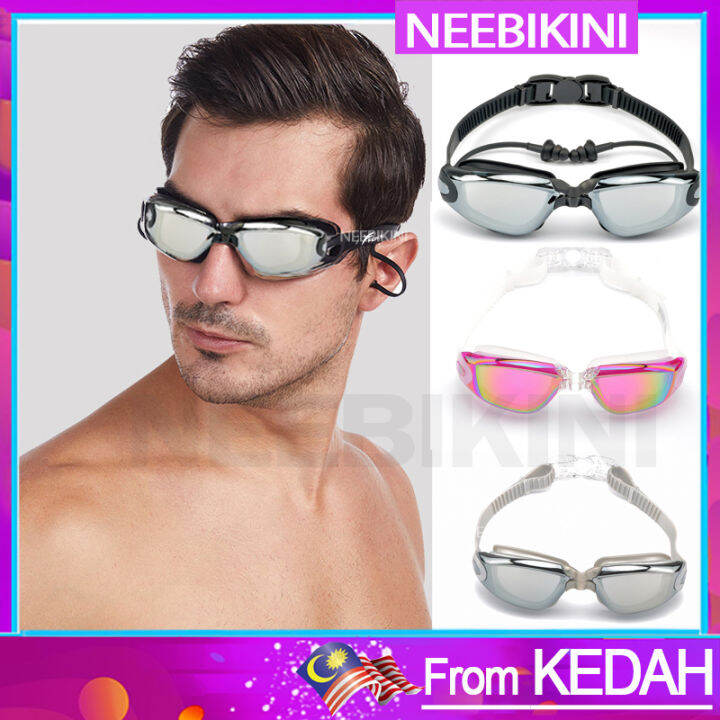 Spec mata renang dewasa unisex goggle berenang lelaki man swimming ...