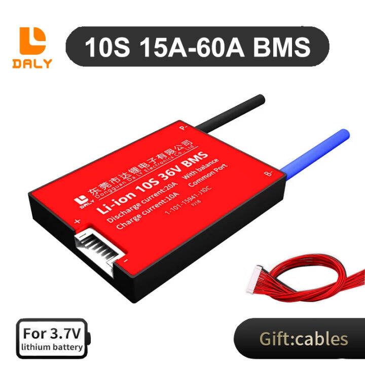 Daly BMS 36V 10S Li-ion Lithium BMS 15A 20A 30A 40A 50A 60A Charging ...