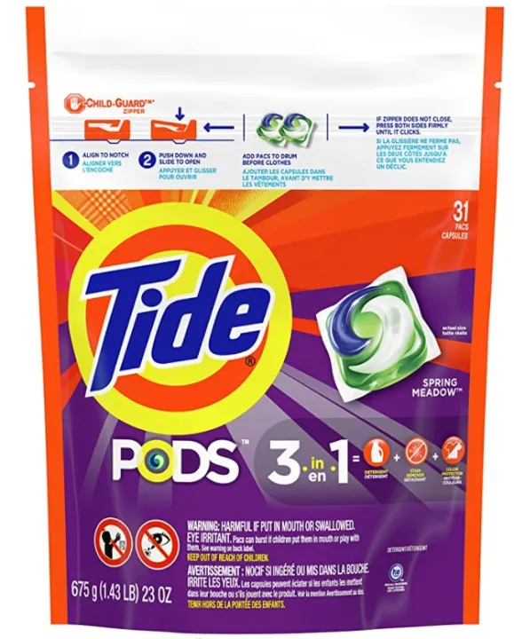Tide Pods Spring Meadow 42 Count เจลบอลซักผ้าTide PODS (อันดับ 1 ใน USA ...