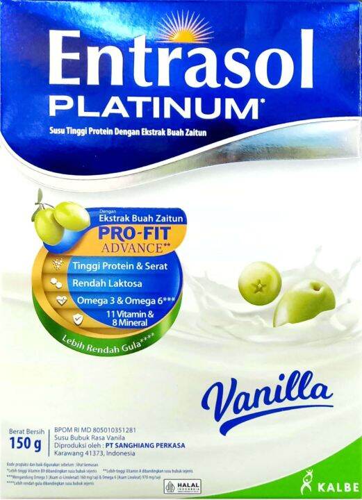 SUSU ENTRASOL PLATINUM Kemasan Box (150 Gram ) /SUSU ENTRASOL PLATINUM ...