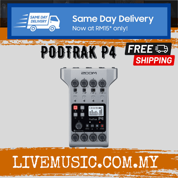 Zoom PodTrak P4 Podcast Recorder (Podtrack/P-4) | Lazada