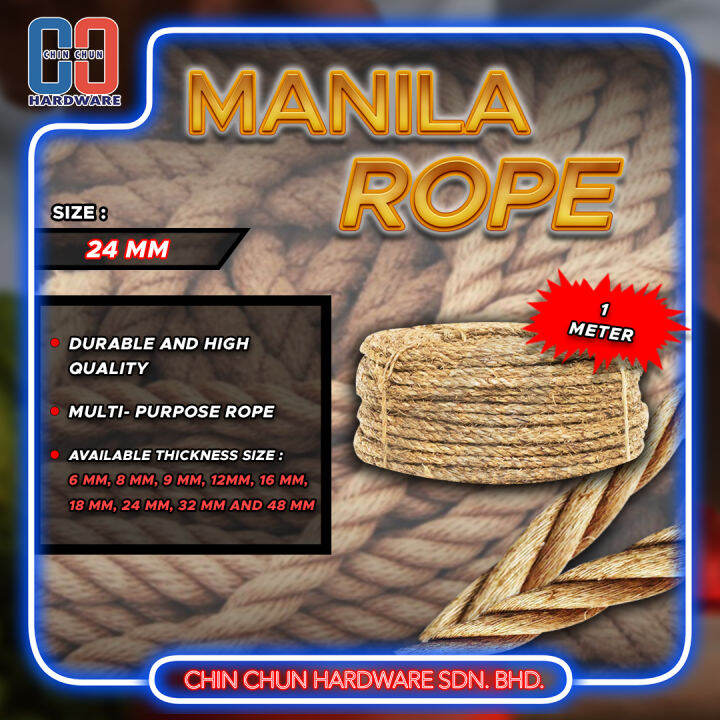 * 24mm * MANILA ROPE | DURABLE ROPE | MULTI-PURPOSE ROPE | KNOTS ...