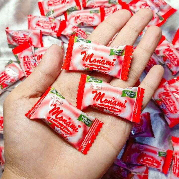 Monami candy strawberry and cream 3 pcs for 5 pesos | Lazada PH