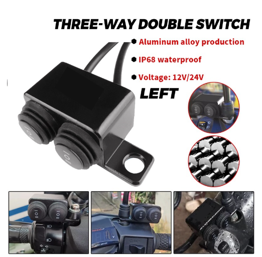 MOTORCYCLE DUAL 3 WAY SWITCH VERSION 2 MINI DRIVING DRIVING SWITCH ...