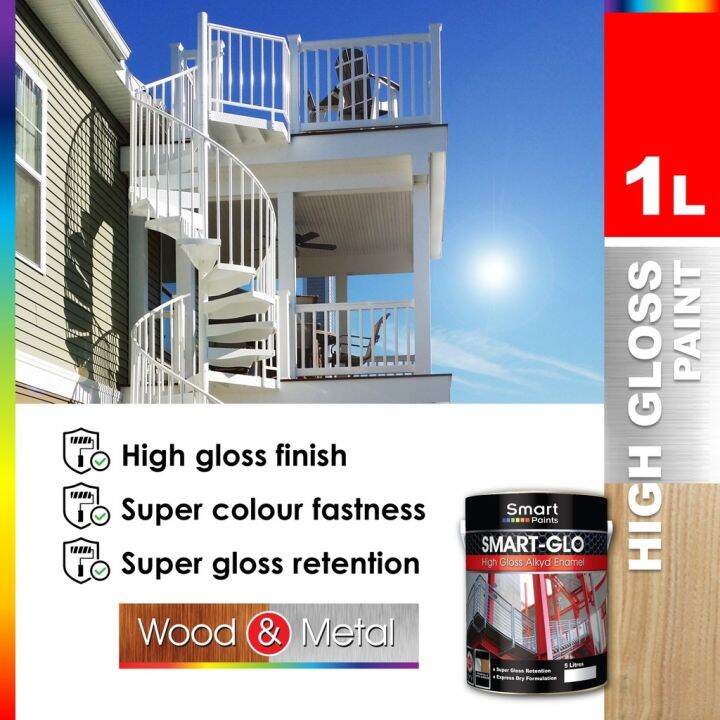 Smart Paints Smart-Glo (1L) HIGH GLOSS ALKYD ENAMEL WOOD & METAL | Lazada