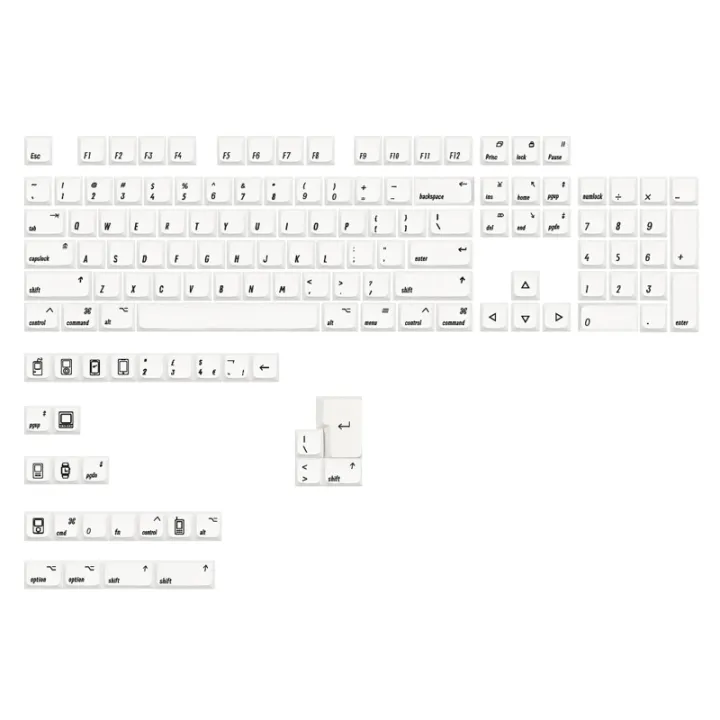 133Keys PBT Dye-Subbed MAC-style Keycaps for Mechanical Keyboards Key ...