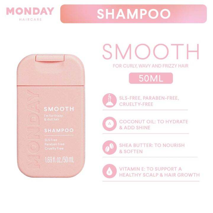 MONDAY Shampoo - SMOOTH Mini Travel Bottle (50 ml) | Lazada PH