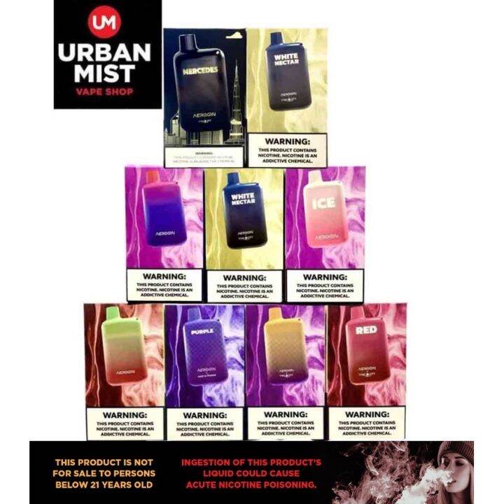 Vape AEROGIN 5500 PUFFS DISPOSABLE POD 12ml (2 5 ) ORIGINAL | Lazada PH