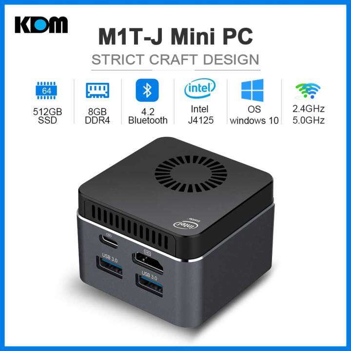 ใหม่ M1T-J มินิพีซี PC (Pre-Installed Win11) Intel Celeron J4125 Quad ...