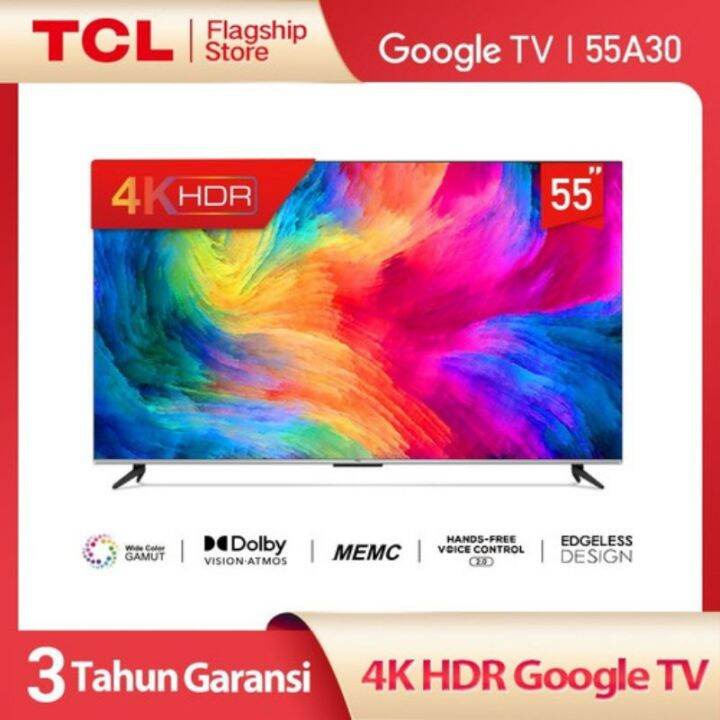 TCL 55A30 LED TV Android TV 55 Inch UHD 4K Android 11 Dolby Atmos A30 ...
