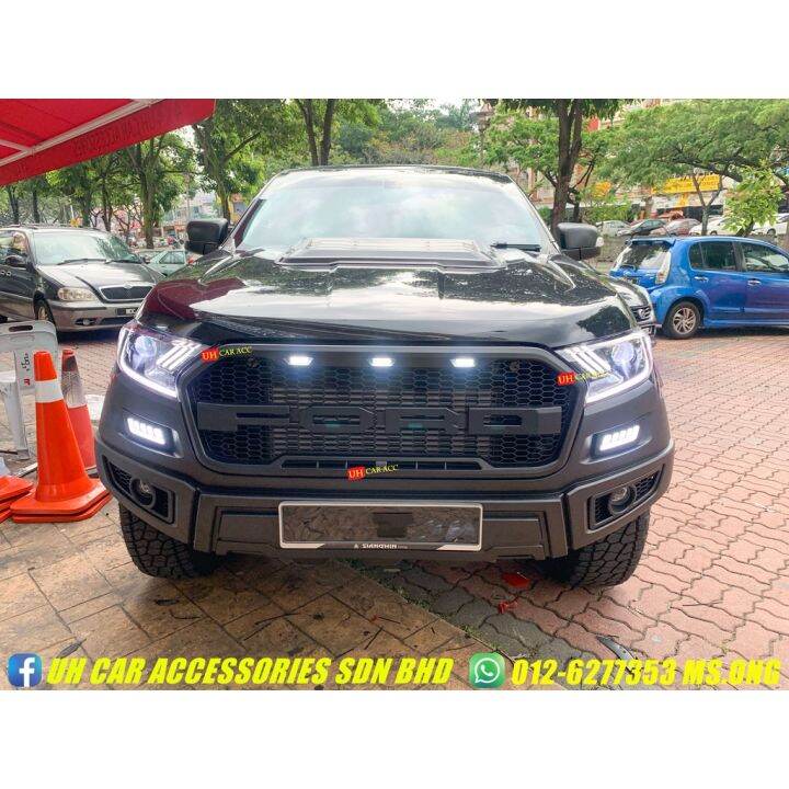 FORD RANGER T7 T8 RAPTOR V1 FRONT BUMPER GRILL GRILLE BODYKIT WITH LED DRL | Lazada