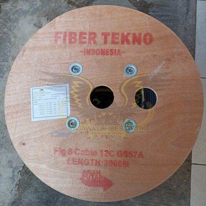 KU Mini 12 Core Fig 8 Fiber Tekno Dropcore 12c Fig8 FTI Panjang 1000m ...