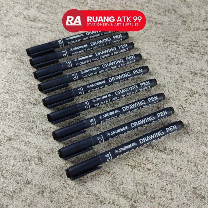 Snowman Drawing Pen Pena Gambar FT-700 Ukuran 0.05 - 0.8 | Lazada Indonesia