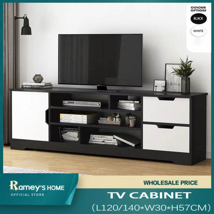 RAMEY TV Cabinet With Storage For Living Room TV Stand Rack | Lazada PH