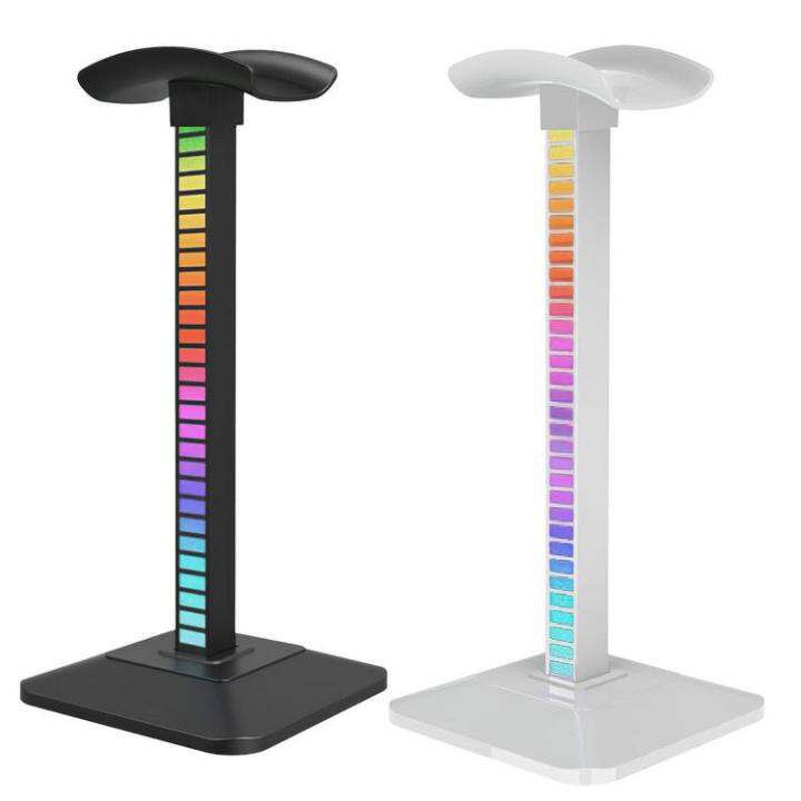 Headset Display Stand Rechargeable RGB Light Headset Desk Holder ...