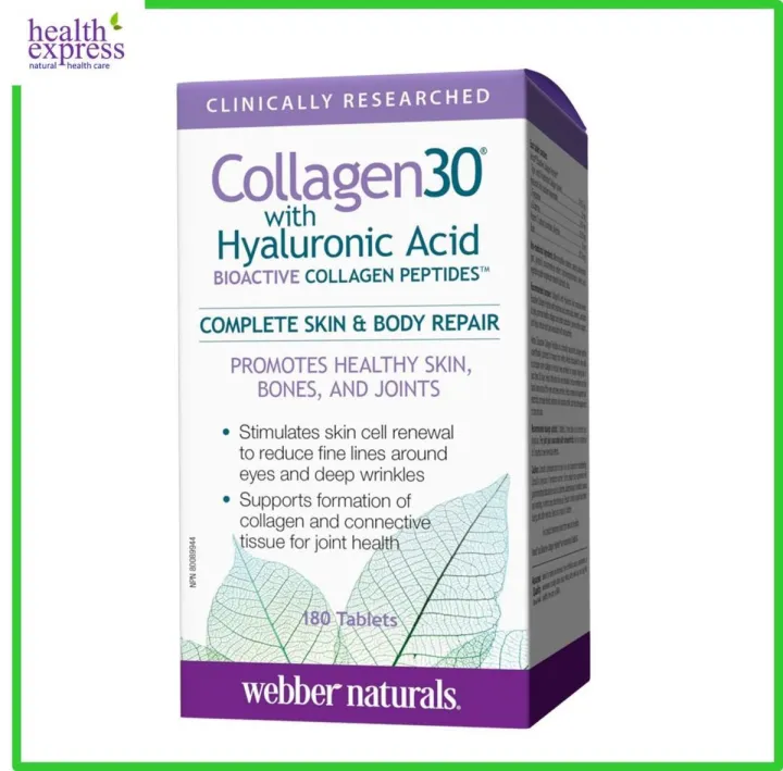 Webber Naturals - Collagen 30® with Hyaluronic Acid 180 tablets | Lazada