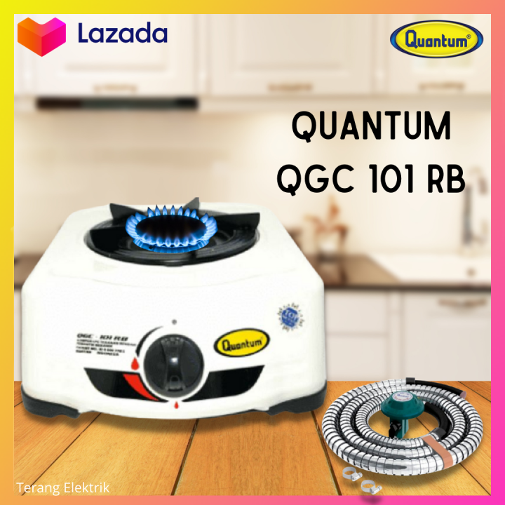 Kompor Quantum QGC 101 RB / QGC101RB (1 tungku) + Selang dan regulator SNI / Kompor / Kompor gas ...