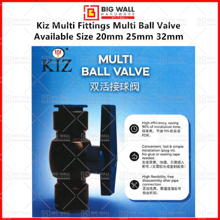 Kiz Multi Fittings Multi Ball Valve Multi Piping Usage Poly/PPR/Hansen ...