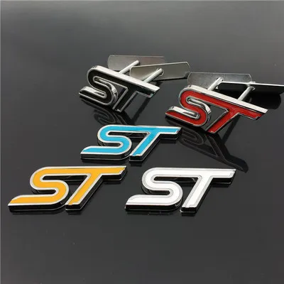 3D Car Sticker ST Emblem Badge Front Hood Grill Decal for Ford ST Logo ...