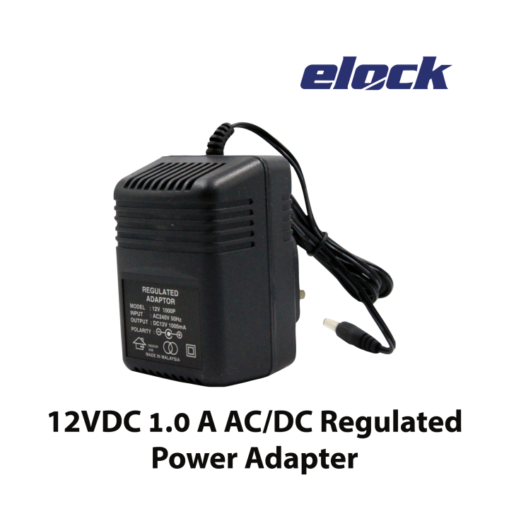 Elock EL-AD100R 12VDC 1.0 A AC/DC Regulated Power Adapter | Lazada