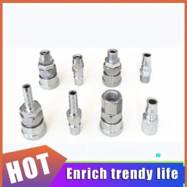 Pneumatic Fittings 14 Air Compressor Hose Quick Couplers High Pressure ...
