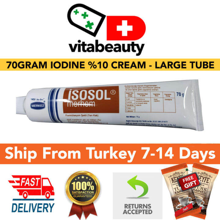 70g Isosol Povidone Iodine Cream Ointment 10% First Aid Antiseptic ...