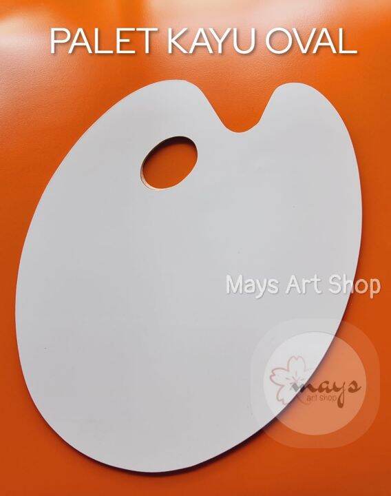 Palet Lukis Kayu Oval V-Tec Lonjong Besar Sedang Kecil / Pallete Cat ...