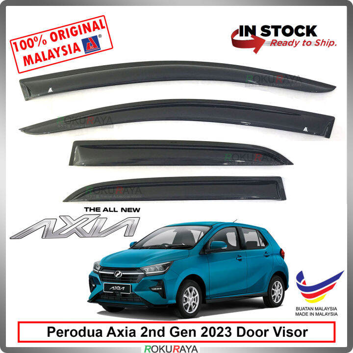 [8CM WIDTH] Perodua Axia 2023 2nd Gen Original AG Rain Door Visor Air ...