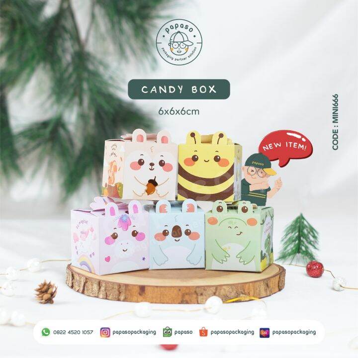 Mini Cake Box / Kotak Permen / Candy Box / Box Kue / Wedding Cake Box ...