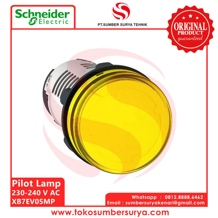 Pilot Lamp Warna Kuning Saklar Listrik ON OFF SNI XB7EV05MP Asli Ori ...