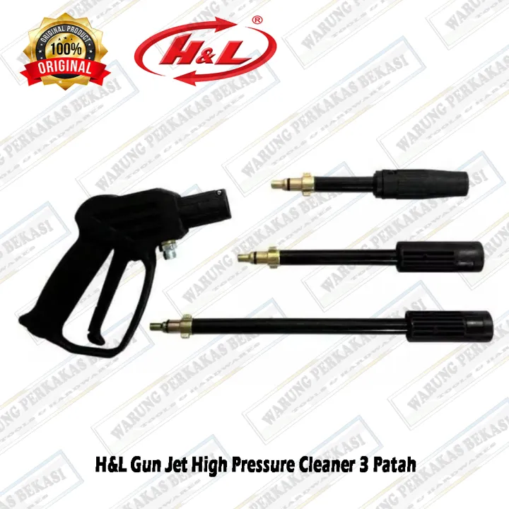 H&L Gagang Stang Semprotan Gun Jet 3 Patah Untuk Mesin Jet Cleaner Cuci ...