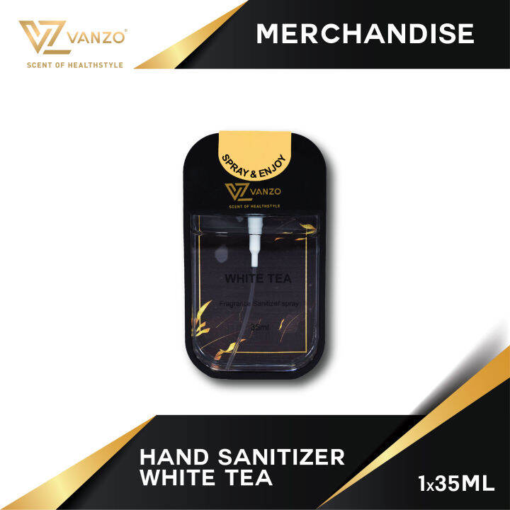 [White Tea] VANZO Pocket Sanitizer Spray with Fragrance 35ml | Lazada