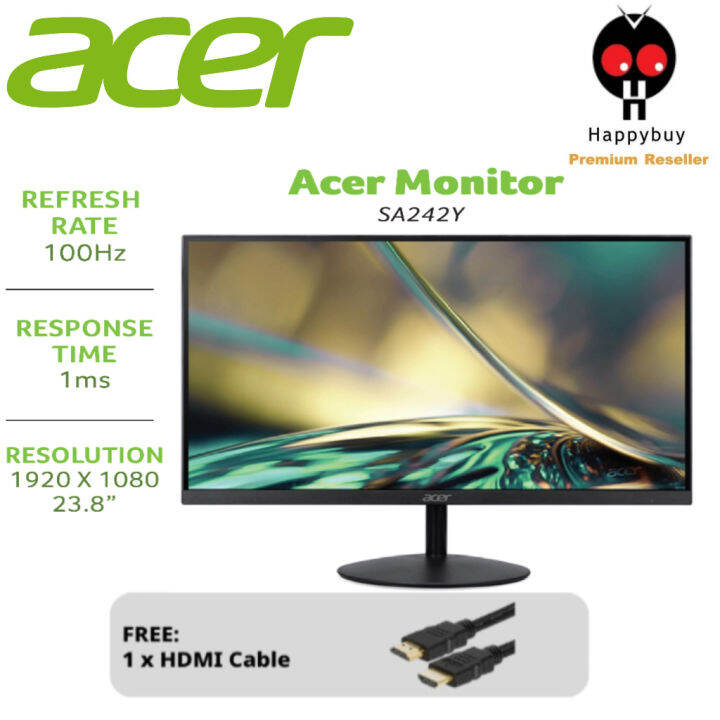 Acer SA242Y H (100Hz) 23.8" VA FHD MONITOR | Lazada