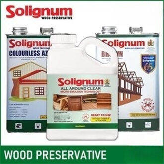 Authentic Solignum Wood Preservatives Clear/Brown 1 Liter Anti Anay ...